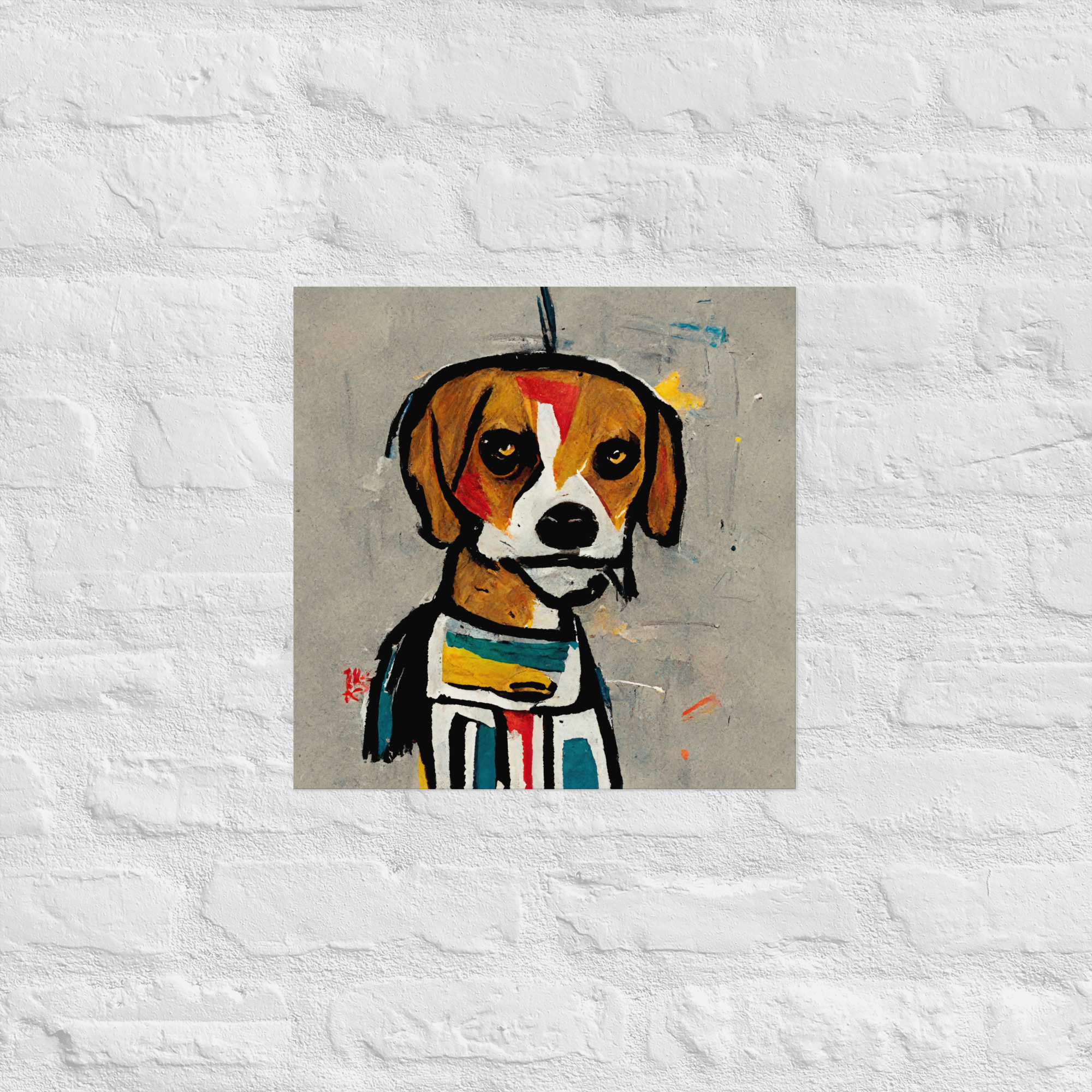 Jean-Michel Style Beagle Poster | DOGGO art