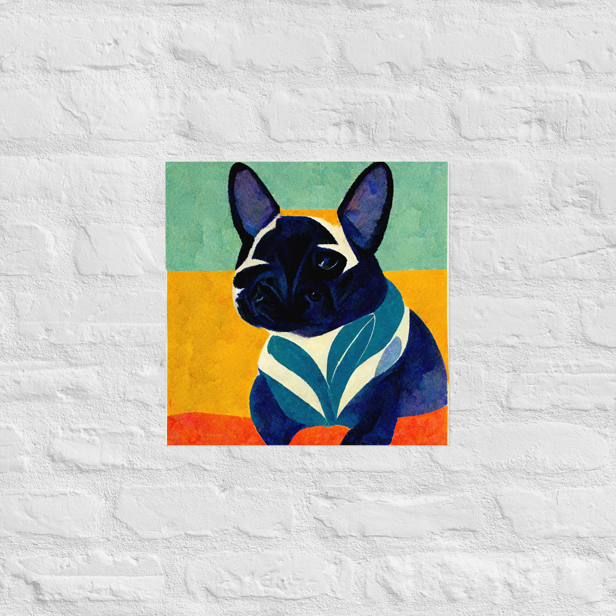 Henri Matisse Style French Bulldog Poster | DOGGO art