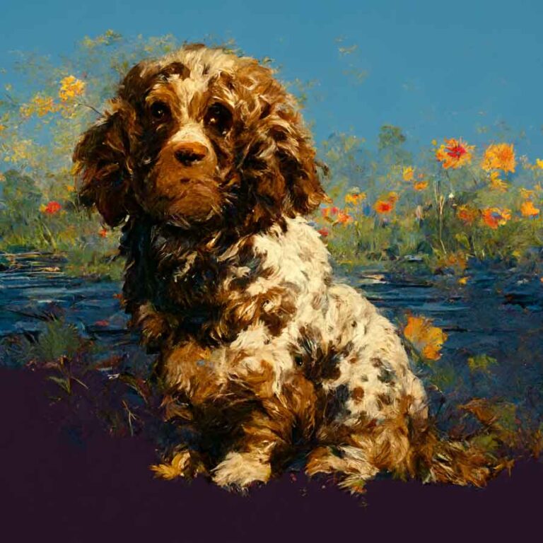 Claude Monet Style Cocker Spaniel Poster | DOGGO art